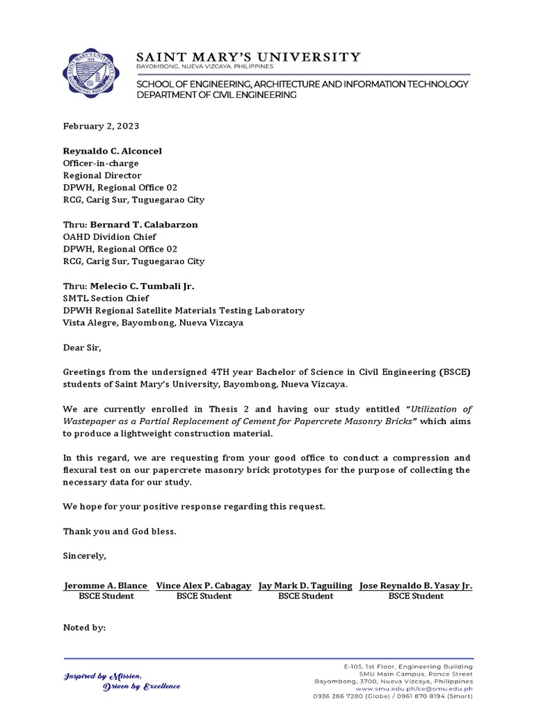 Request Letter | PDF