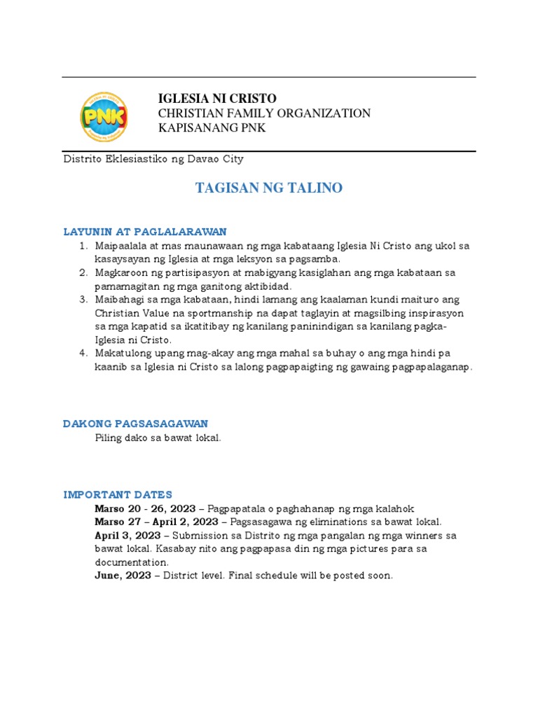 Gabay - Tagisan NG Talino 2023 | PDF
