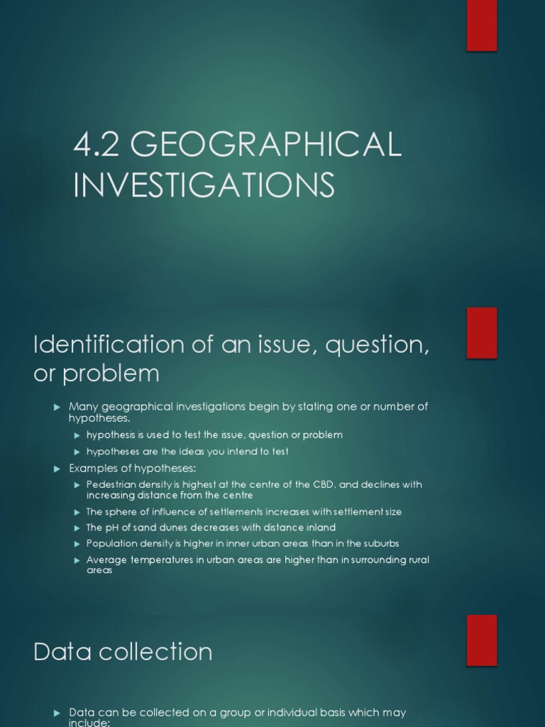 4.2 Geographical Investigations | PDF | Sampling (Statistics ...