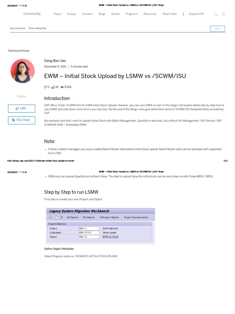 EWM Initial Stock Upload Methods in SAP | PDF | Length | Software ...