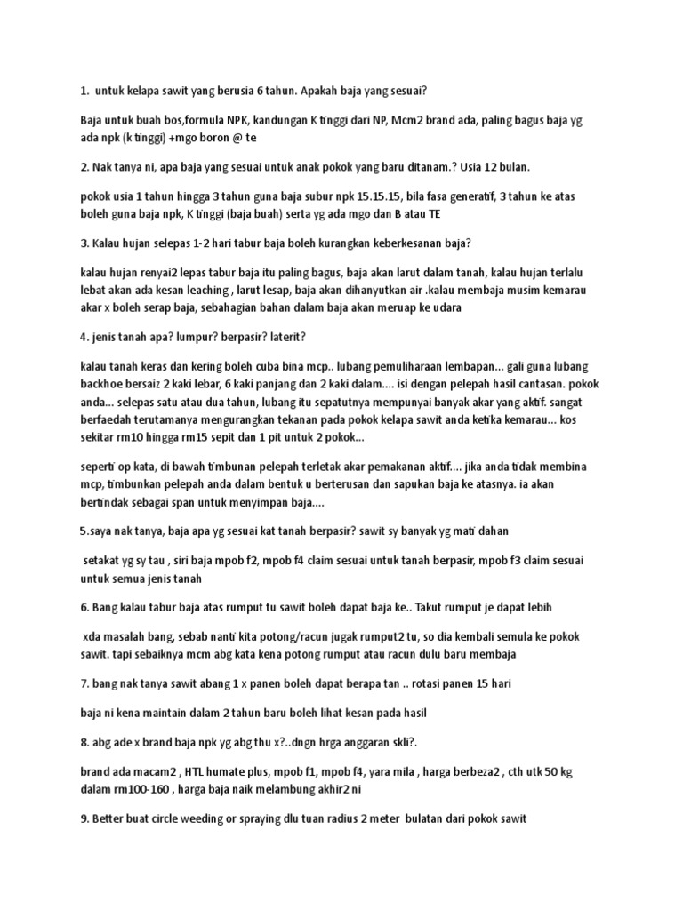 Sawit | PDF | Kajian Bahasa Asing | Griya & Taman