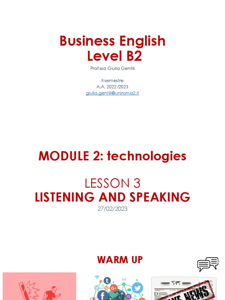 Business English B2: Tech & Communication | PDF | Social Media ...