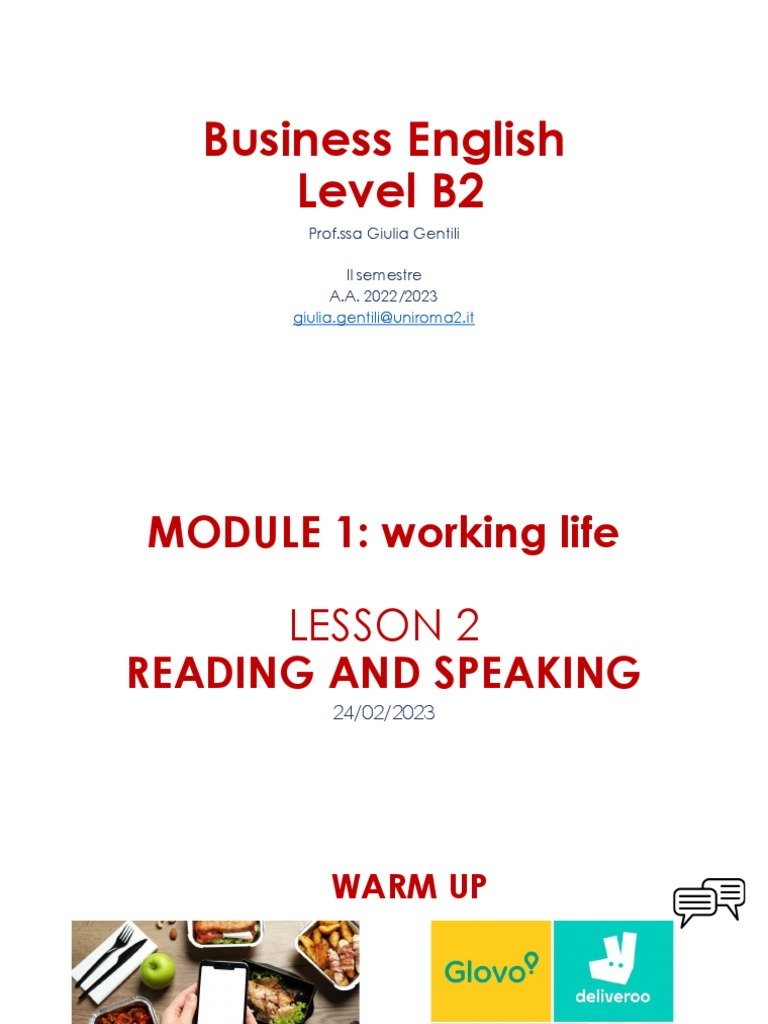 02 Lezione 2 Working Life | PDF | Career & Growth | Foreign Language ...