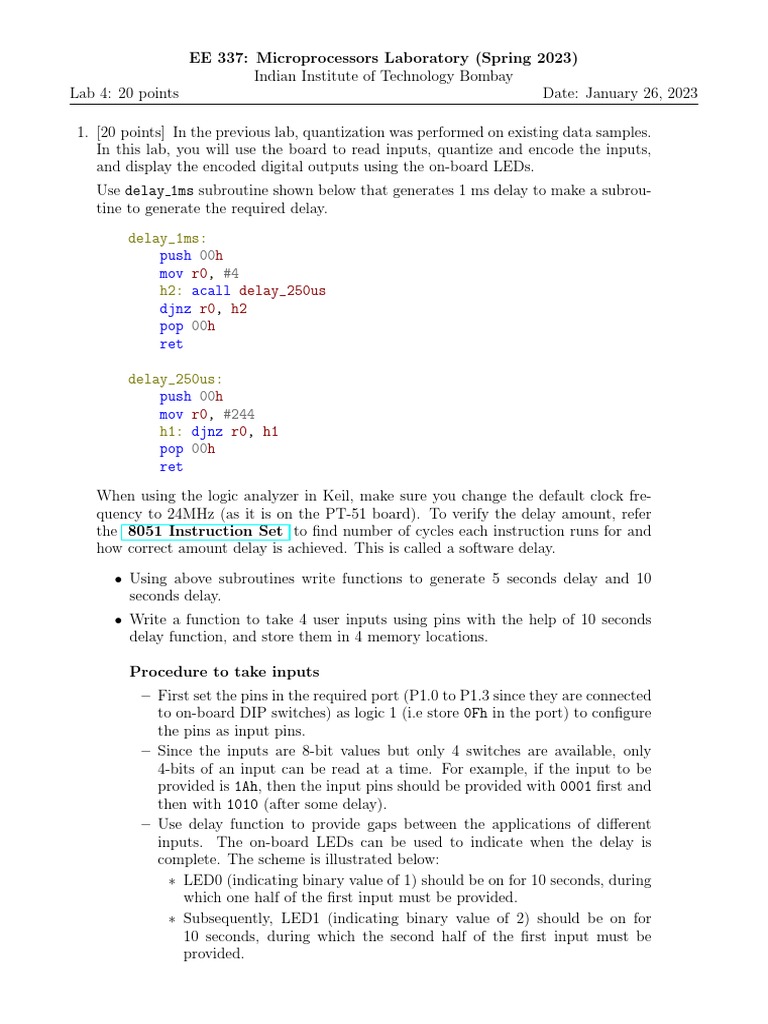 Lab 4 | PDF | Input/Output | Computing