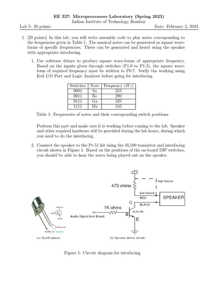 Assembly Code for Musical Note Generation | PDF