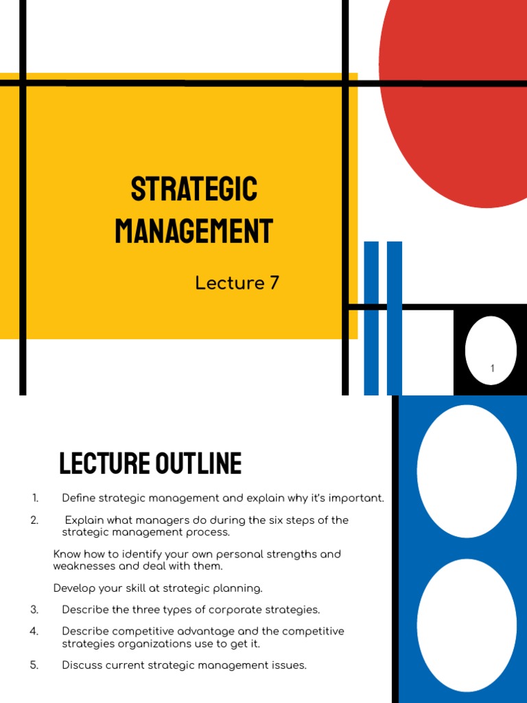 Lecture 7 - Strategic Management | PDF