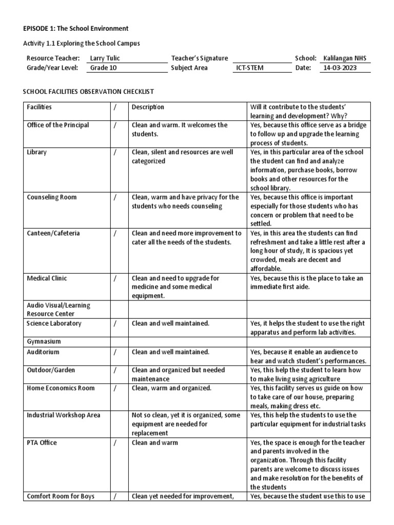 FS 1 - Episode 1 | PDF | Classroom | Learning
