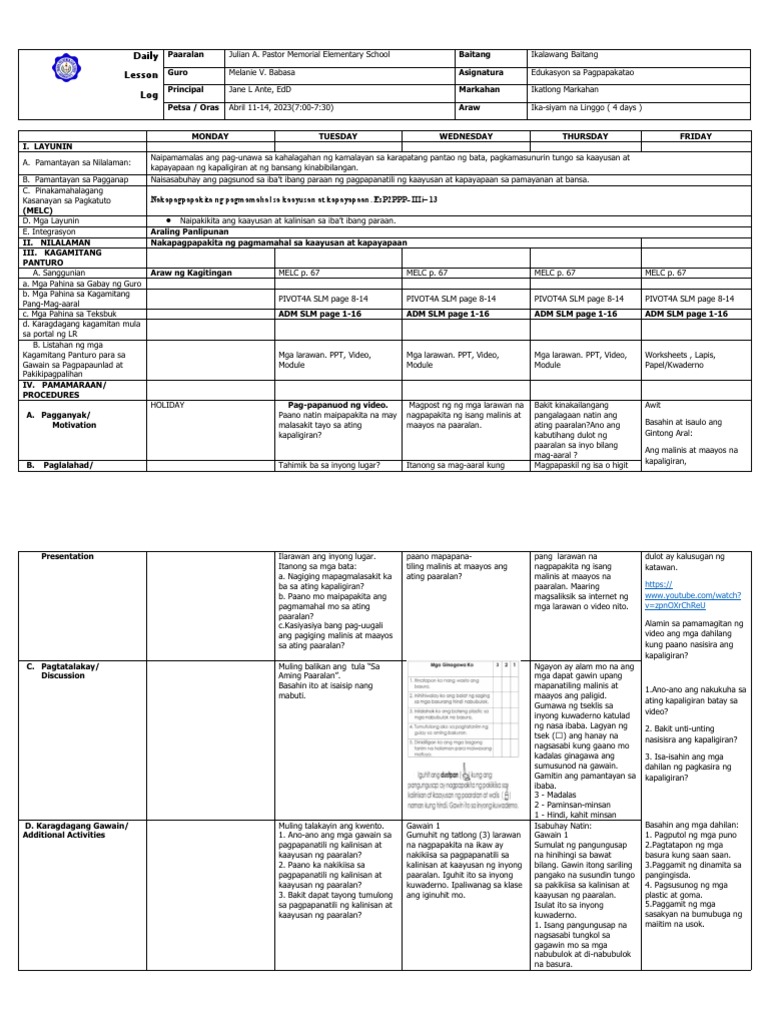 Q3 DLL ESP WEEK 9 Newest | PDF