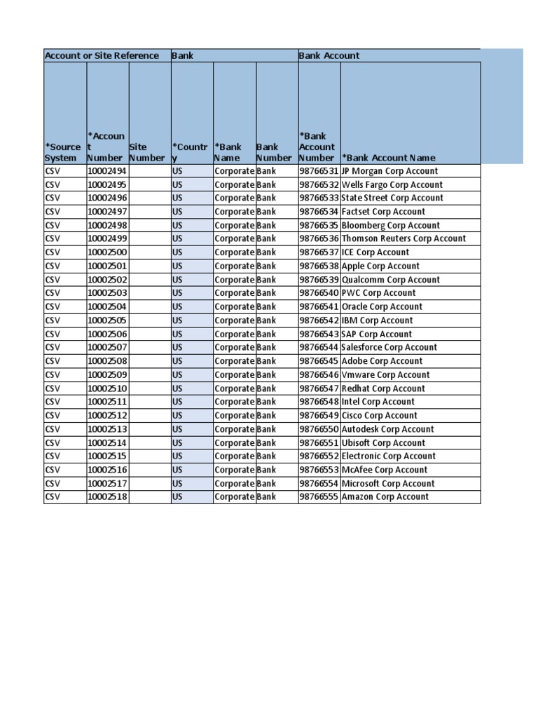 Customer Bank Account Data | PDF | United States Dollar | Computing