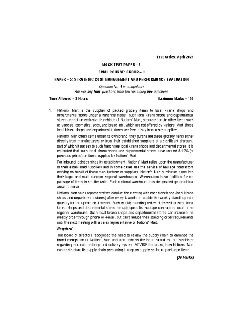 SCMPE | PDF | Convenience Store | Logistics