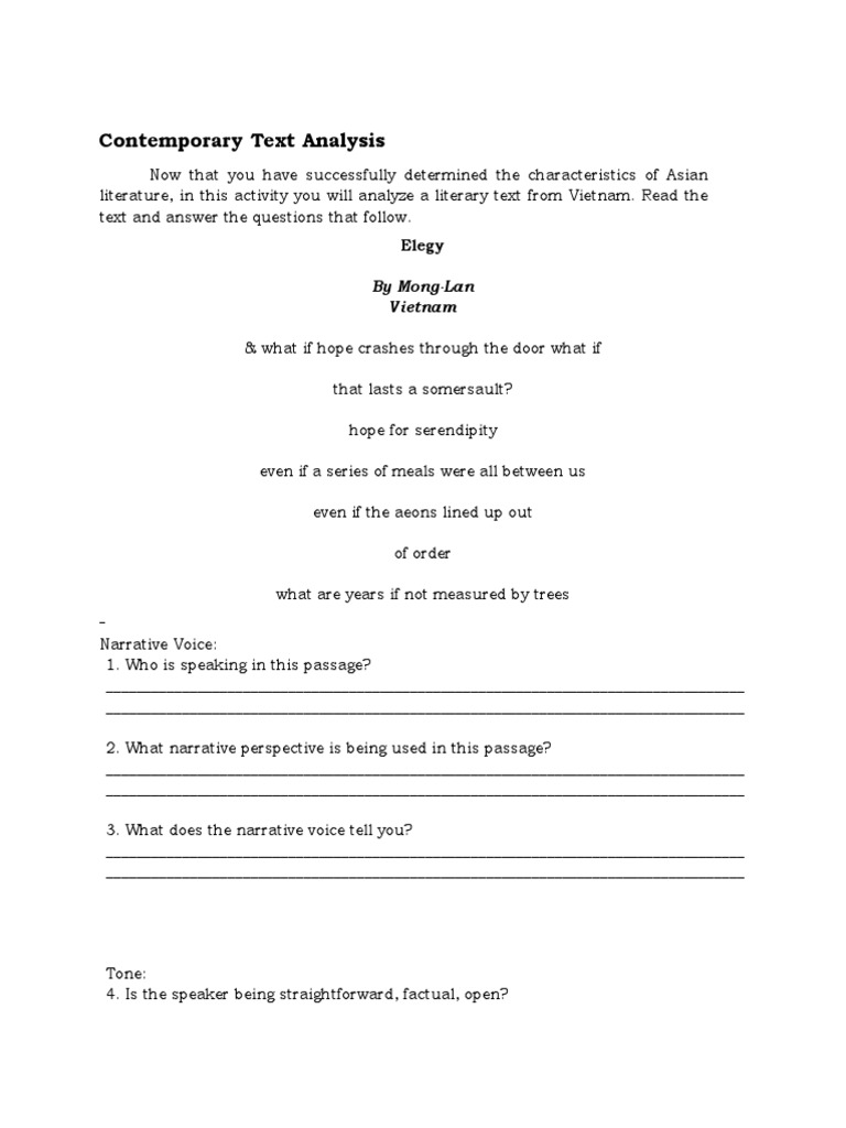 Contemporary Text Analysis | Download Free PDF | Narrative | Human ...