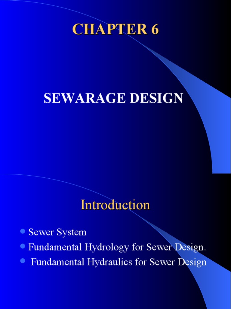 Sewarage Design | Download Free PDF | Sanitary Sewer | Storm Drain