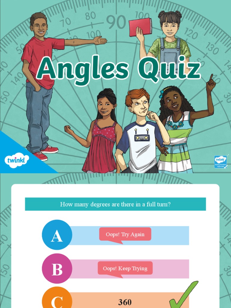 Angles Quiz for Grade 4 Students | PDF | Angle | Space