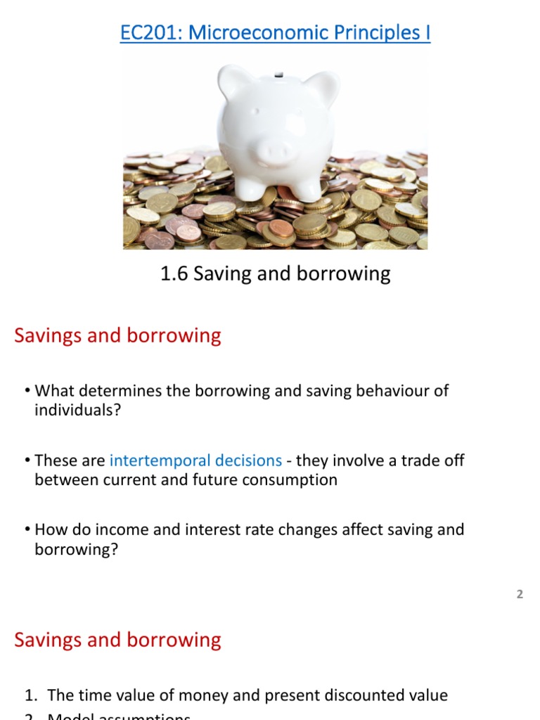 1.6 Savings and Borrowing | PDF | Time Value Of Money | Present Value