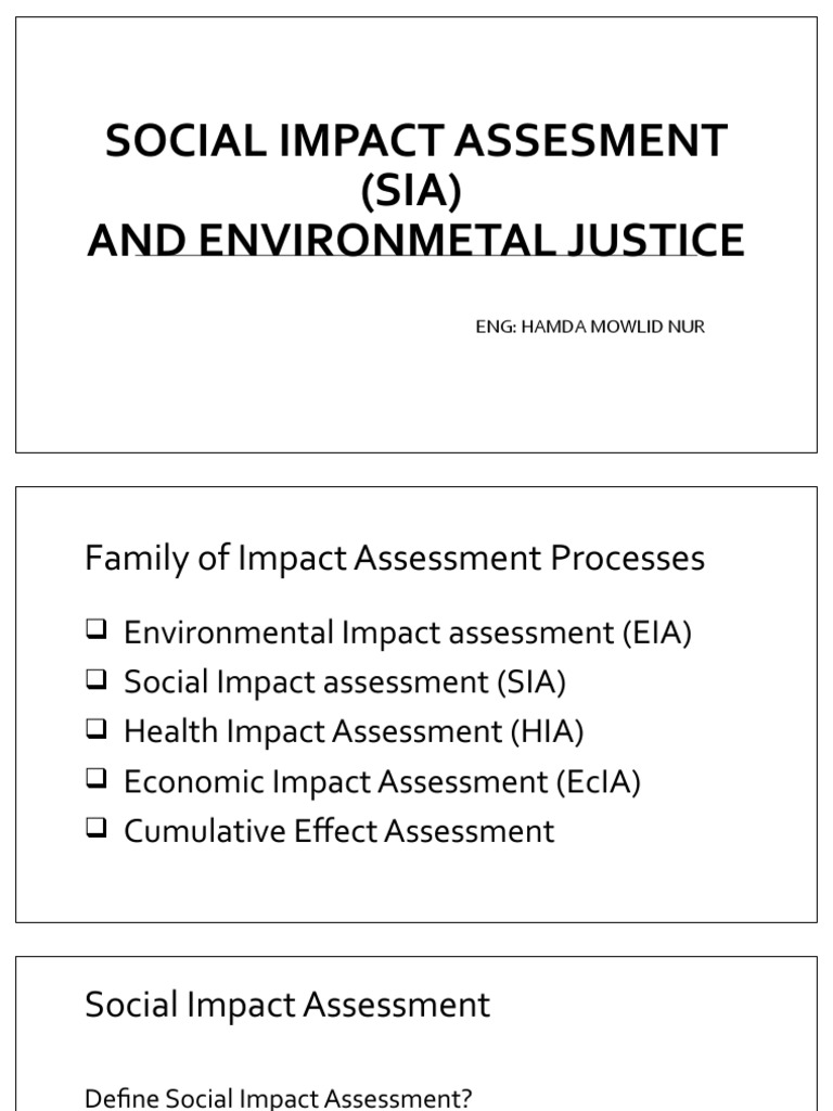 Social Impact Assessment Overview | PDF | Environmental Impact ...