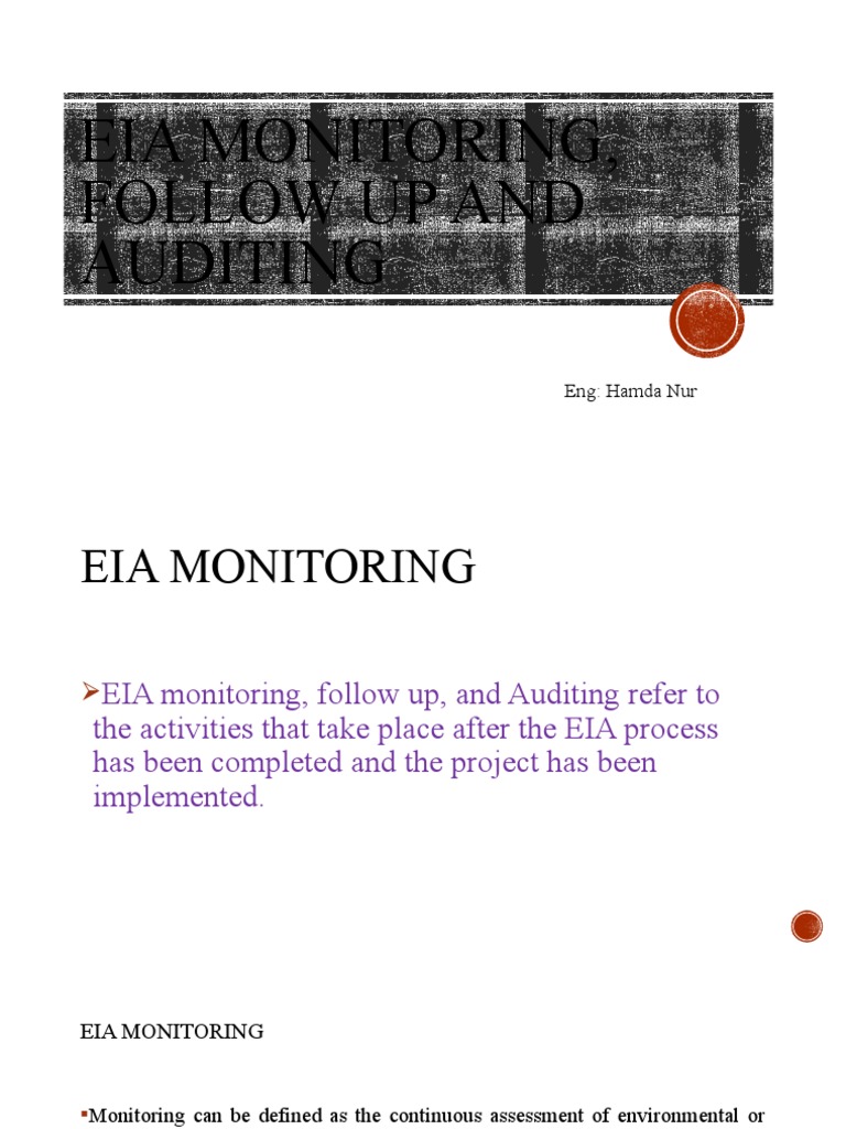 Eia Follow Up and Auditing | PDF | Environmental Impact Assessment | Audit