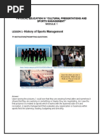 History and Evolution of Sports Management | PDF | Sports