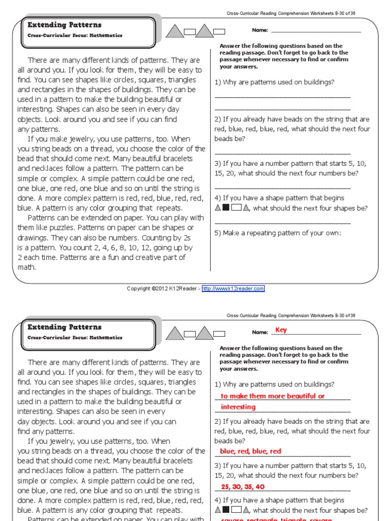 Gr2 Wk30 Extending Patterns | PDF | Bead