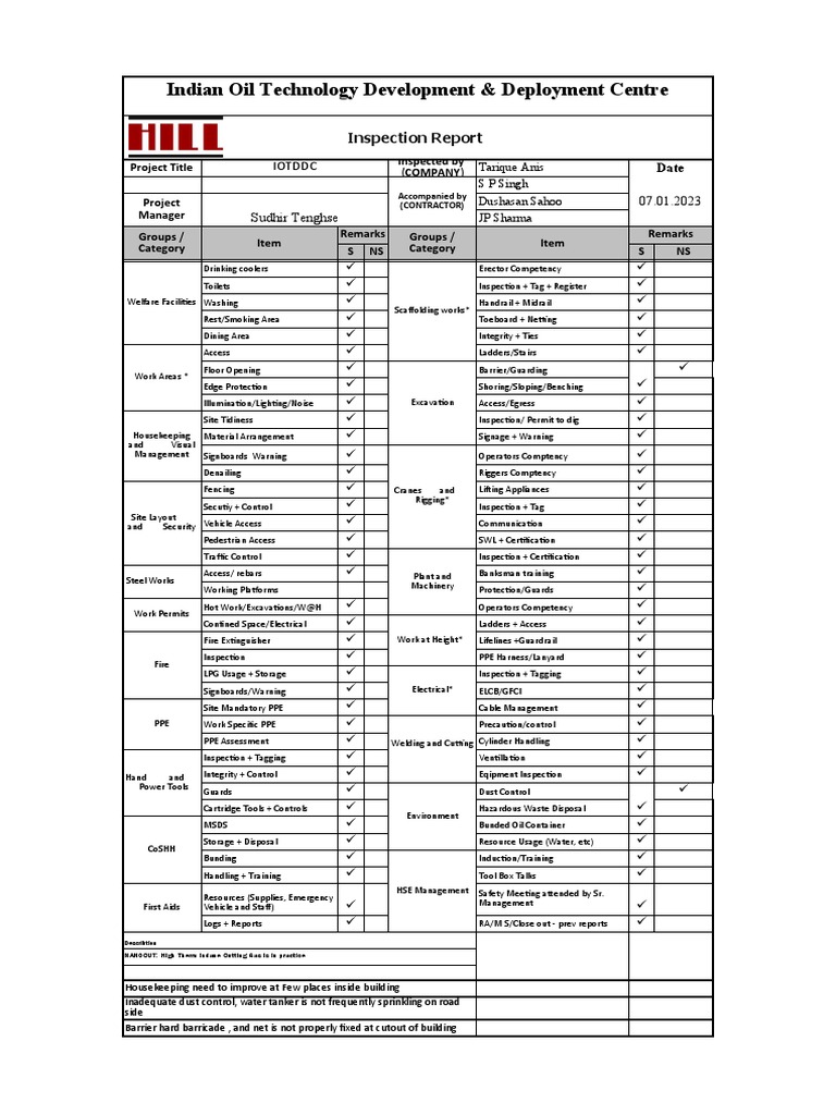 5 OHSEMS PP09 12 FM Inspection Report Each Month Minimum 2 Times PDF
