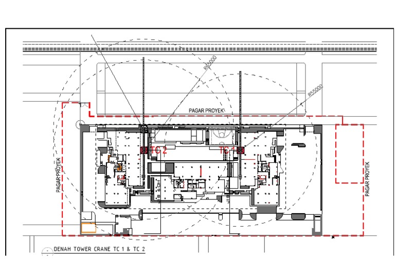 Denah Tower Crane TC 1 & TC 2 | PDF