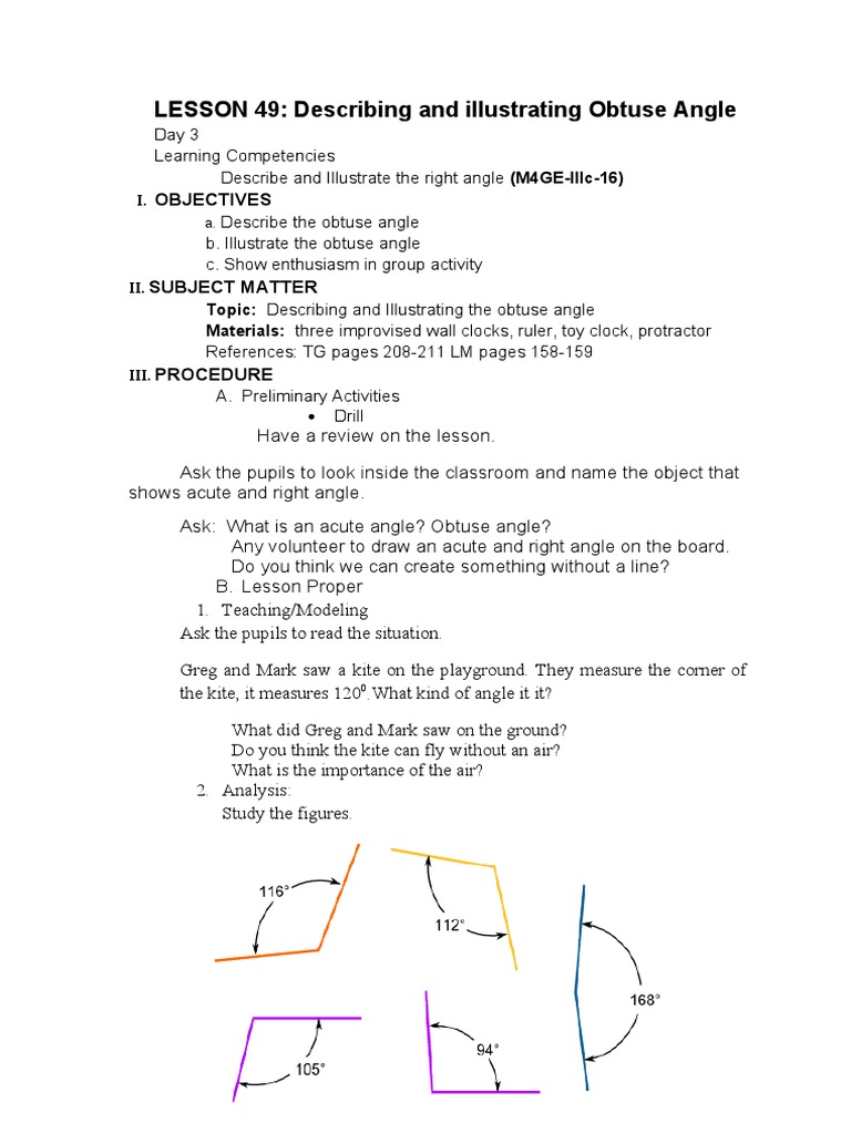 Lesson 49 Day 3 | PDF | Angle | Teachers