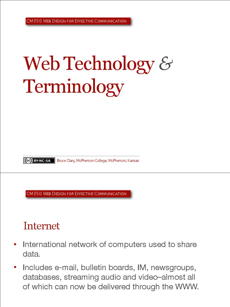 Web Technology Terminology: CM350 W D E C | Download Free PDF | World ...