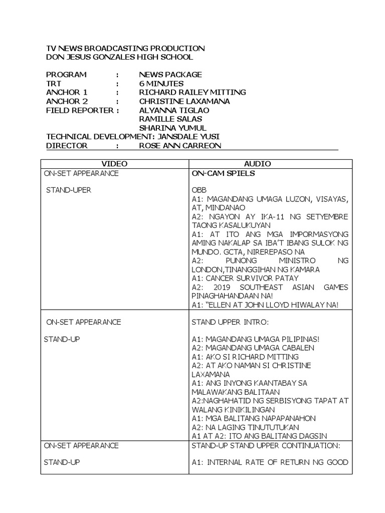 Broadcasting Template 4 1 | PDF