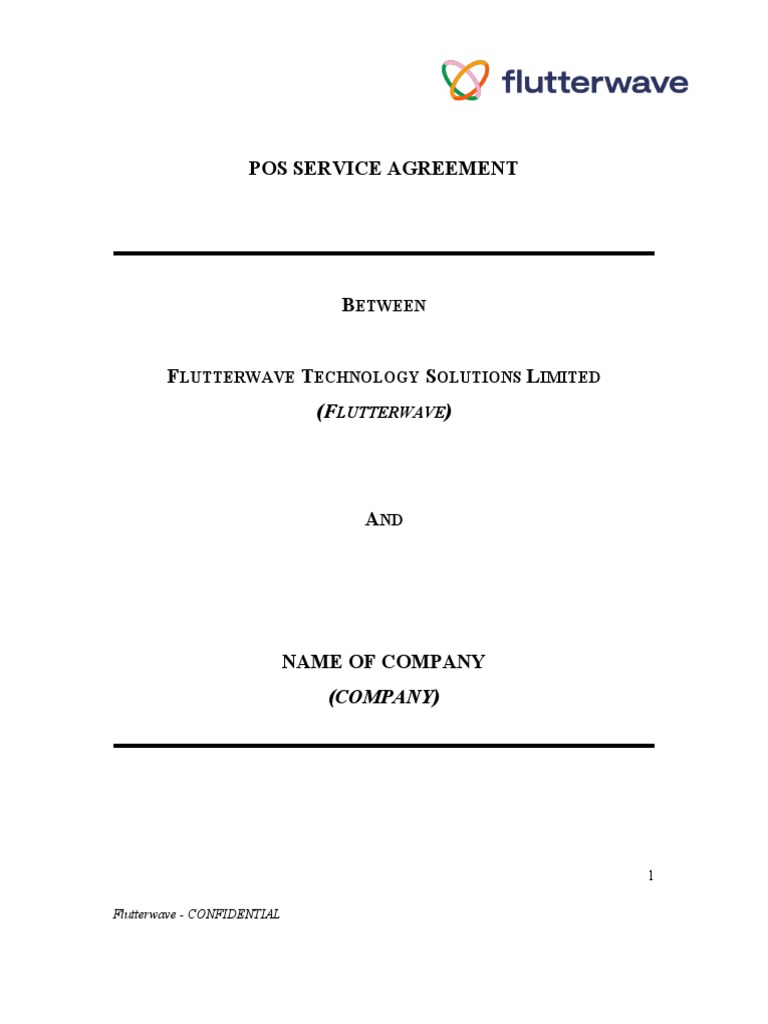 Flutterwave NG - POS Service Agreement - Template | PDF | Indemnity ...