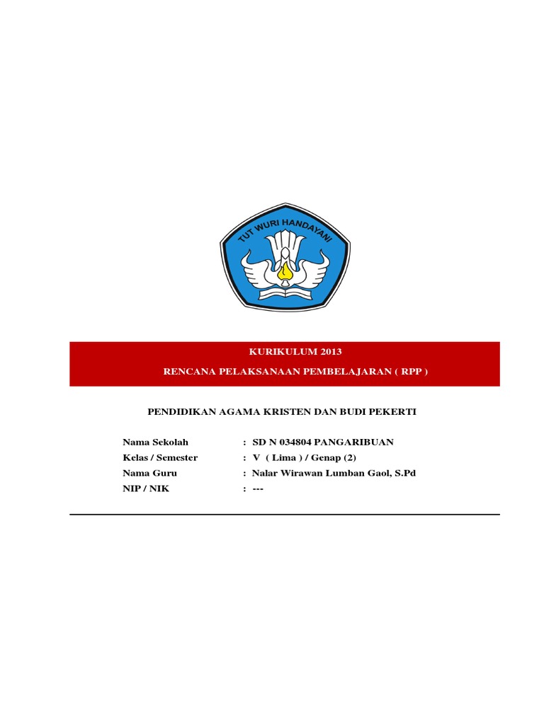 RPP PAK Kelas 5 Sem 2 | PDF