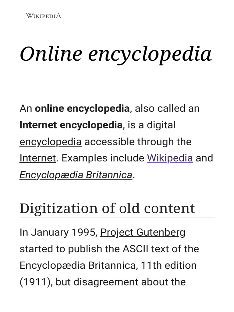 Evolution of Online Encyclopedias | PDF | Encyclopedias | Websites