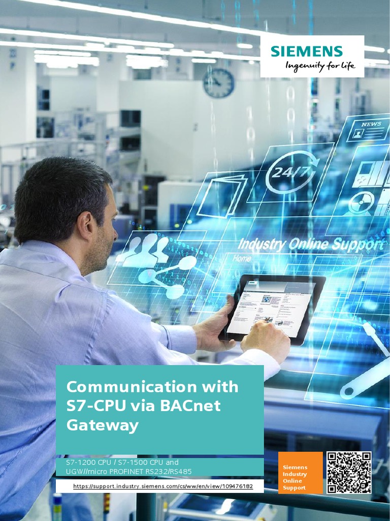 Communication With S7-Cpu Via Bacnet Gateway: S7-1200 Cpu / S7-1500 Cpu ...