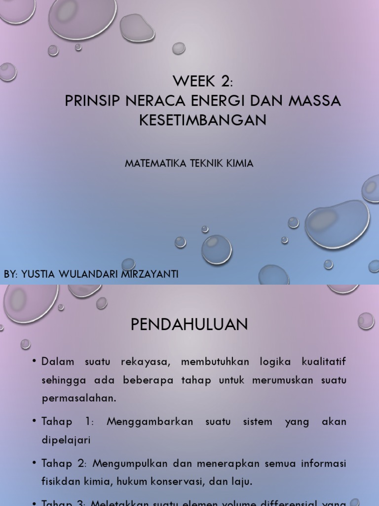 Prinsip Neraca Energi dan Massa Kimia | PDF | Griya & Taman