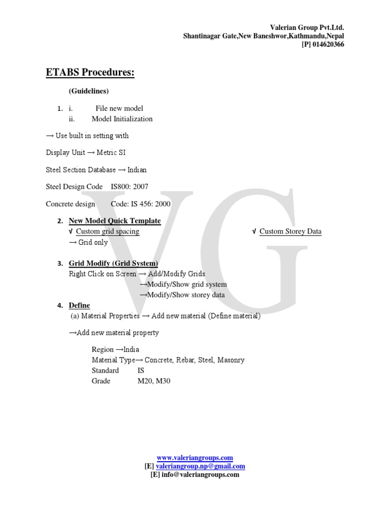 Etabs Procedure For Static Analysis & Dynamic (Basic) Analysis | PDF | Beam (Structure ...