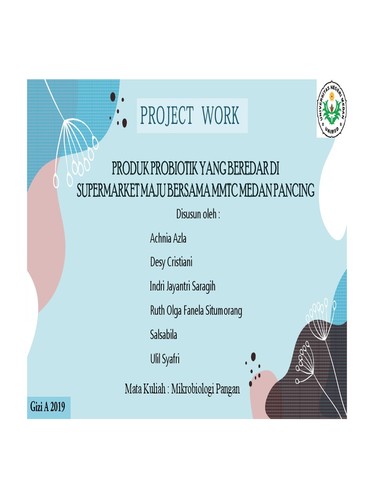 Project Work: Produk Probiotik Yang Beredar Di Supermarket Maju Bersama ...