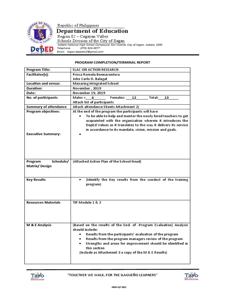 ISO Terminal Report - TIP | PDF