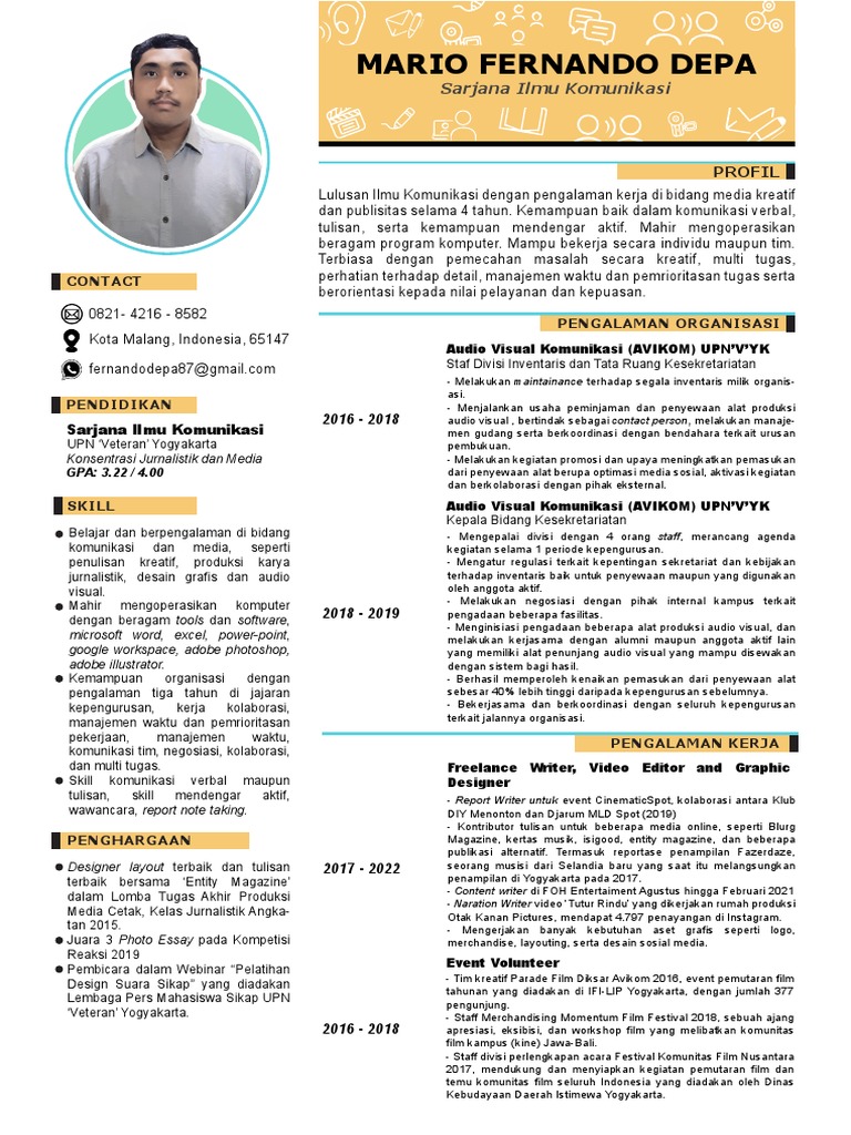 CV Mario Fernando Depa | PDF