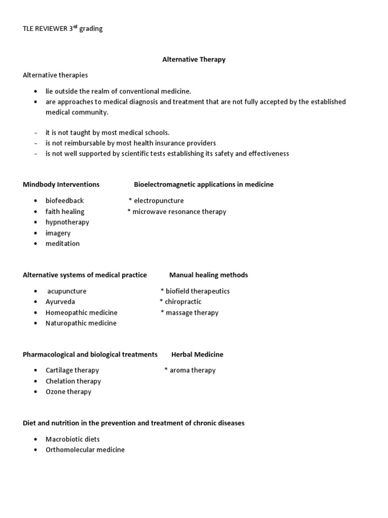 TLE REVIEWER 3rd Grading | PDF | Alternative Medicine | Medicine TLE REVIEWER 3rd Grading | PDF | Alternative Medicine | Medicine