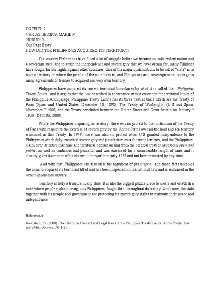 How Did The Philippines Acquired Its Territory? | PDF | Sovereign State ...