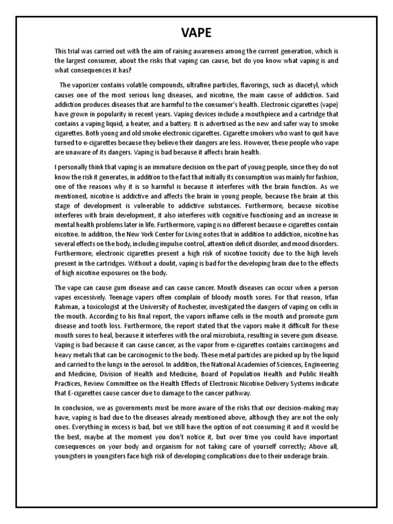 Vape | PDF | Electronic Cigarette | Cigarette