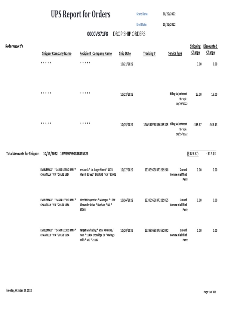 Drop Ship Orders: Reference #'S | PDF | Shipping