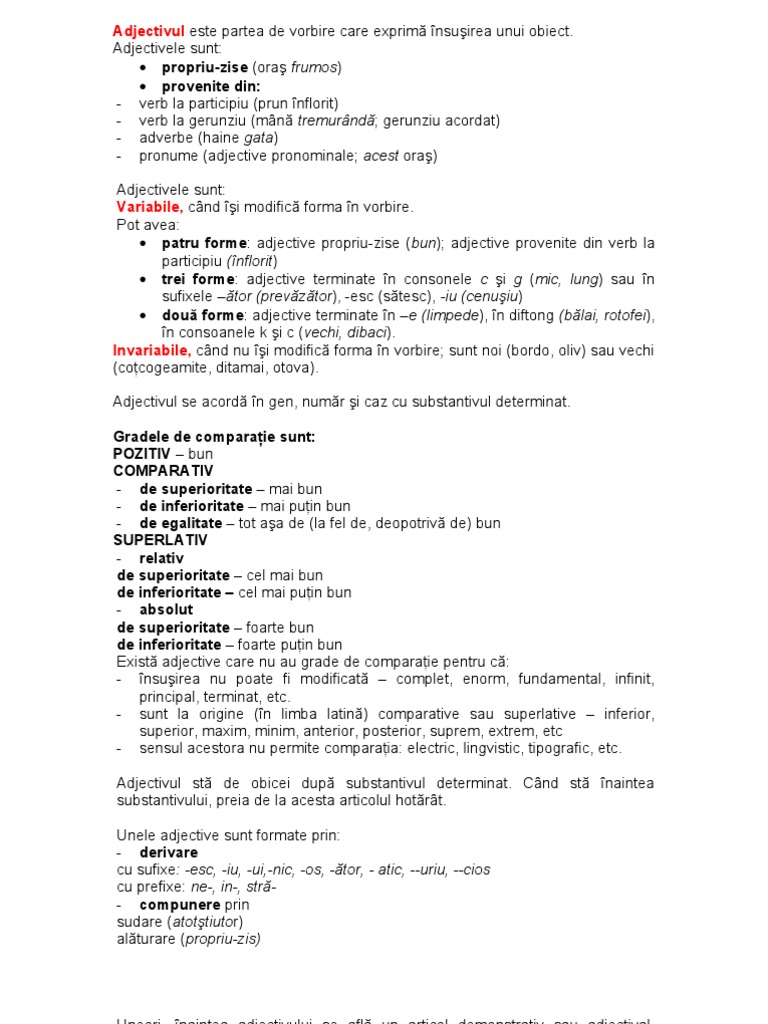 Adjectivul | PDF