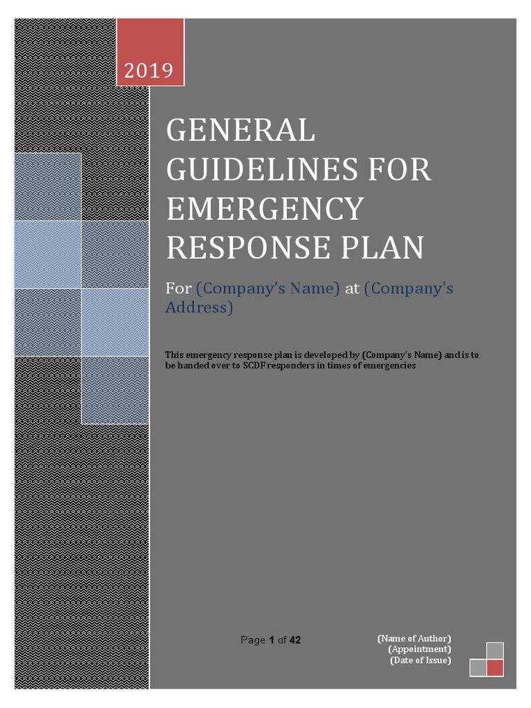 SCDF Latest General ERP Guidelines 2019 | PDF | Emergency | Firefighting