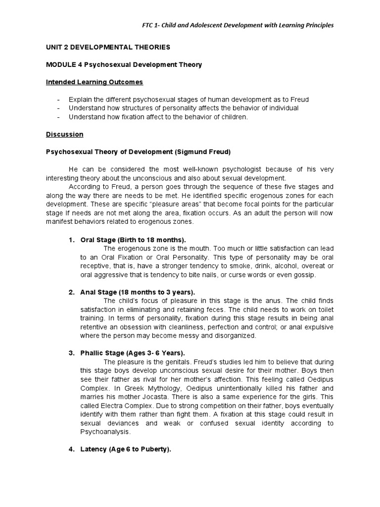 FTC 1 Unit 2 1 | PDF | Cognitive Development | Id