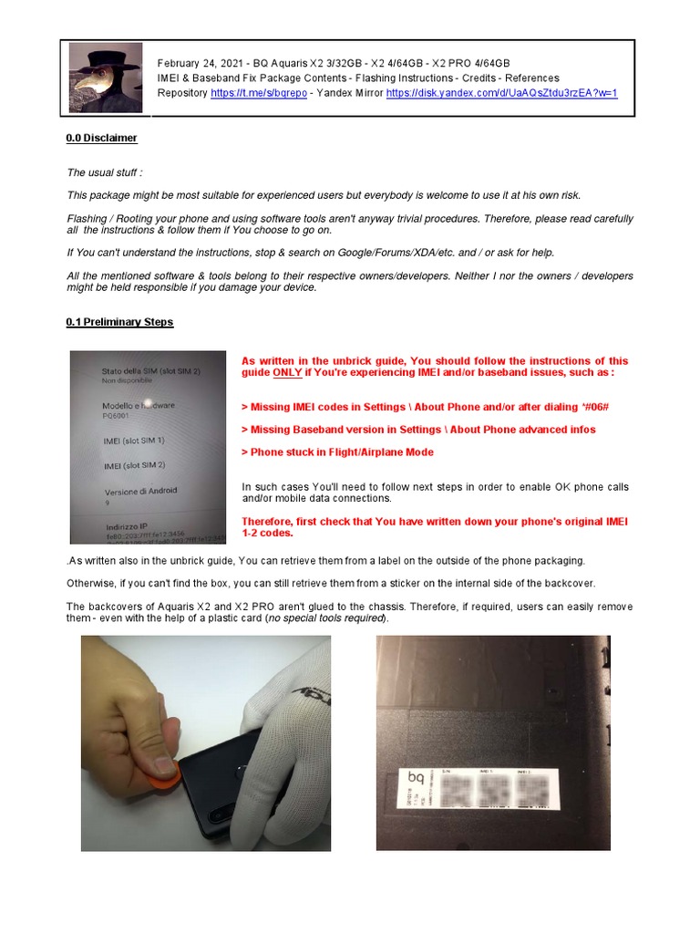 B Imei Baseband Instructions X2 X2pro | PDF | Booting | Software Repository