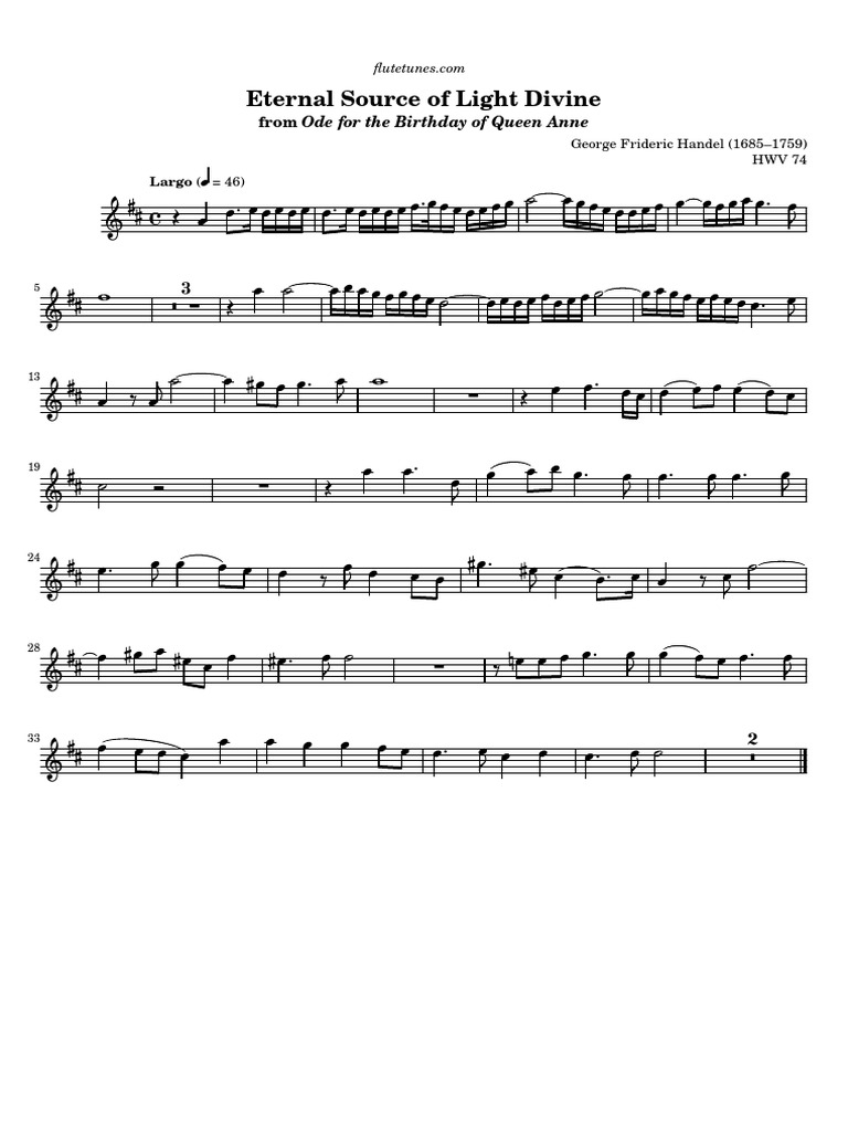 Handel-Eternal-Source-Of-Light-Divine in D | PDF | Classical ...