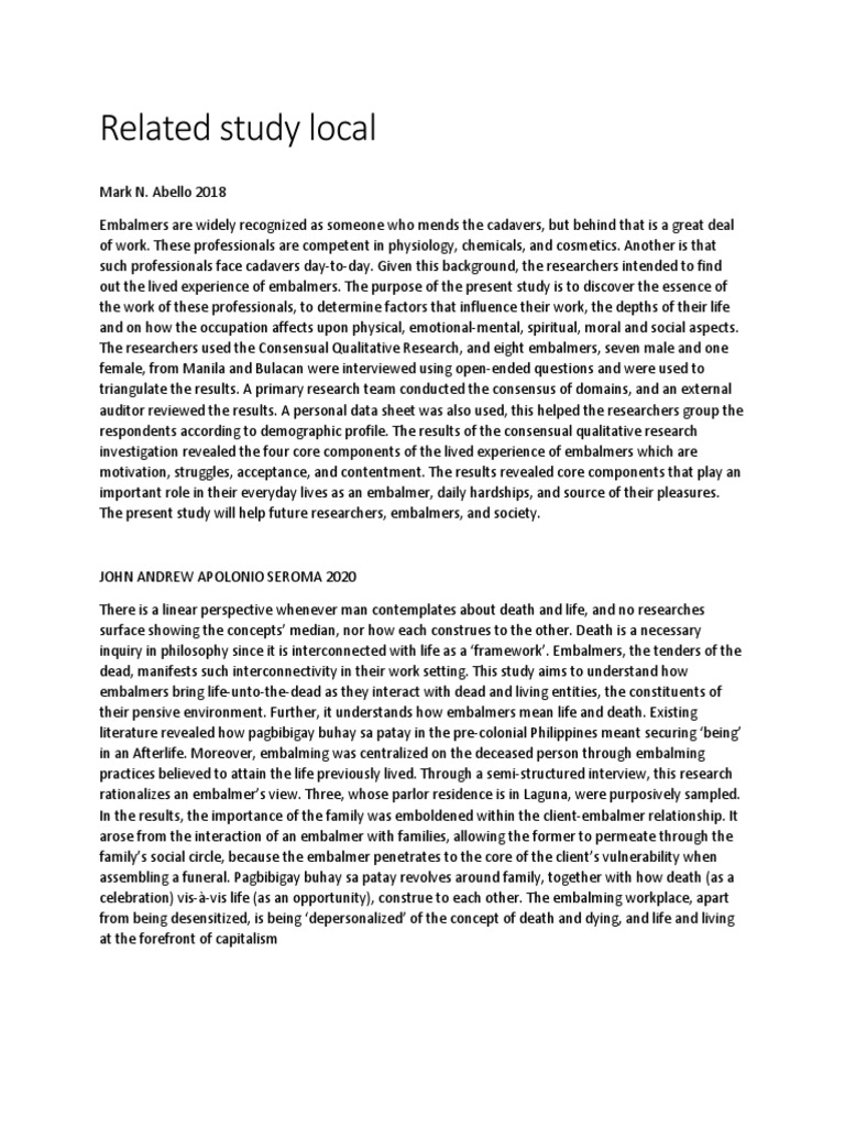 Related Study Local | PDF