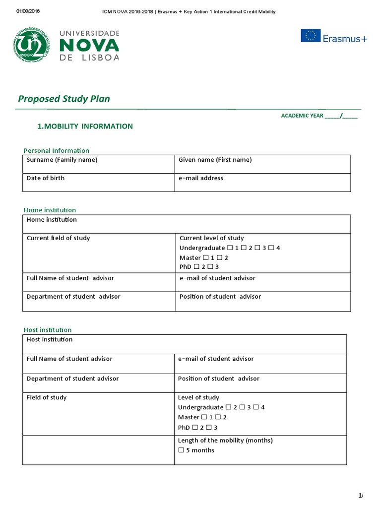 Draft StudyPlan ICM UNL | PDF | Master's Degree | Vocational Education