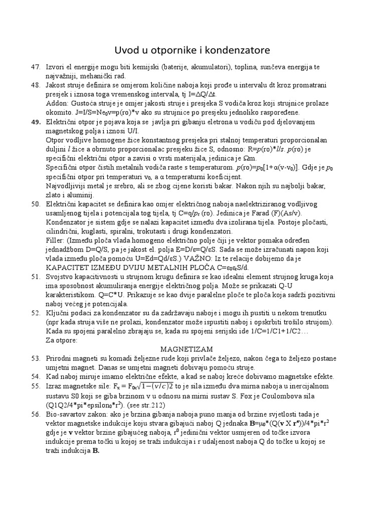 Pitanja Za Usmeni | PDF