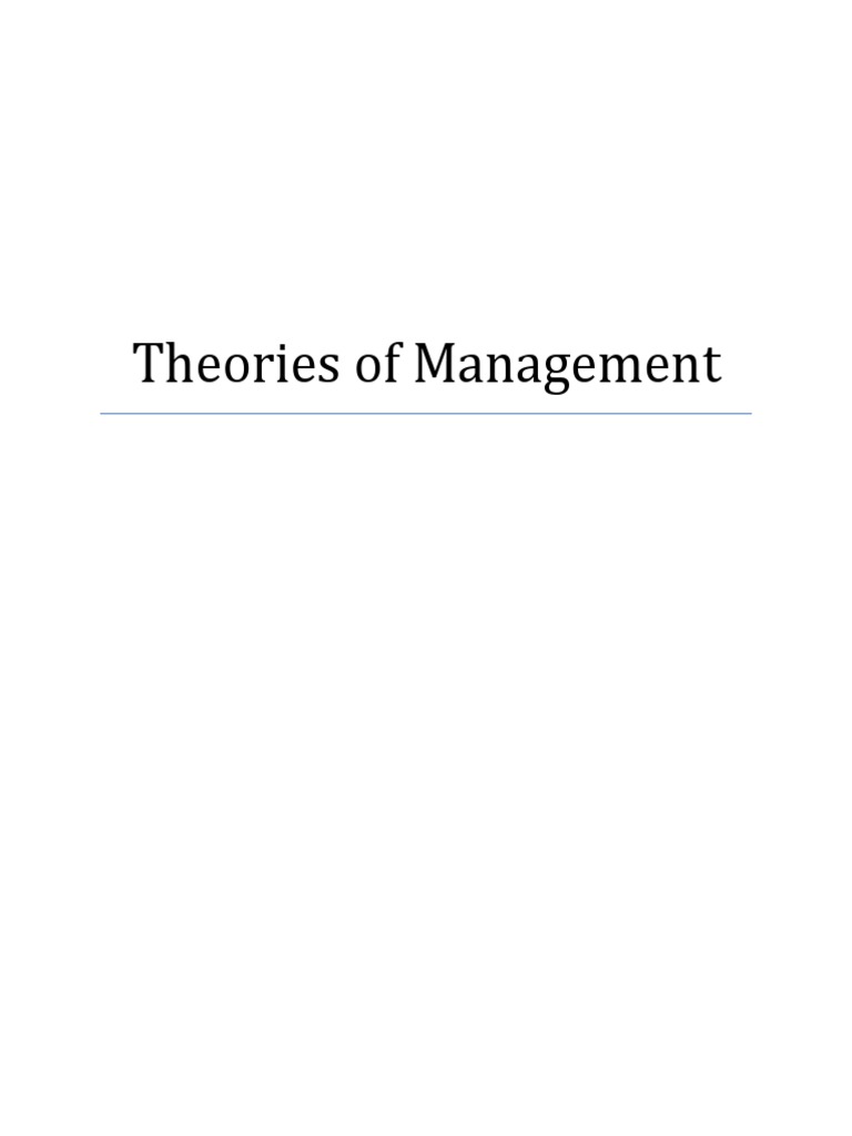 Scientific Management Theory | PDF