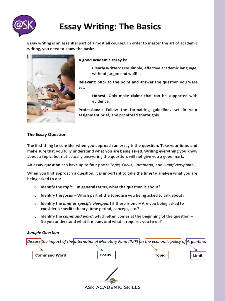 Essay Writing - The Basics | PDF